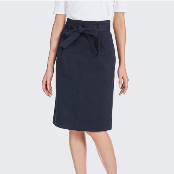 Uniqlo | Skirts | Uniqlo High Waist Belted Narrow Skirt Nwt | Poshmark